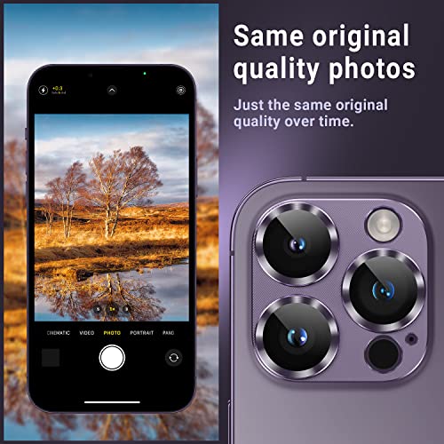 AFARER [2 Pack] Camera Lens Protector for iPhone 14Pro/iPhone 14 Pro Max, Ultra HD Camera Lens Protector, Upgraded Metal Tempered Glass Camera Cover, 9H Hardness Anti-Scratch Camera Protectors， Lens Protector Compatible iPhone 14 Pro/iPhone 14 Pro Max （