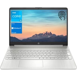 hp notebook laptop, 15.6" hd touchscreen, intel core i3-1115g4 processor, 32gb ram, 1tb pcie ssd, webcam, type-c, hdmi, sd card reader, wi-fi, windows 11 home, silver