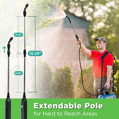 Pine Tree Tools 1.3 Gallon Electric Garden Sprayer - Battery Sprayer, Weed Sprayer, Electric Sprayer, Battery Powered Sprayer, Yard Sprayer, Weed Killer Sprayer with Wand - Sprayers in Lawn and Garden