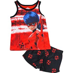 miraculous lady bug girls' little pajama sleepwear sets, ladybug