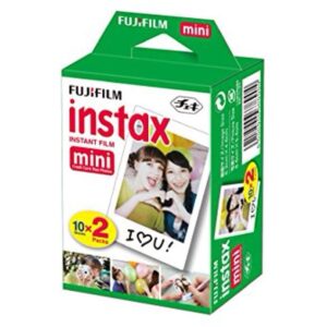 Fujifilm Instax Mini 12 Instant Camera Pastel Blue with Film Value Pack (40 Sheets) + Accessories Including Galaxy Carrying Case Strap, Photo Album, Stickers (Pastel Blue), Compact