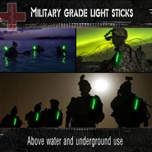 10 Ultra Bright Green Glow Sticks - Individual Packed With Lanyard - For Camping, Emergency Survival - Glow Lights for Blackouts, Hurricane and Storms- 6 Inch Chem Light Sticks with 12 Hour Duration