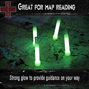 10 Ultra Bright Green Glow Sticks - Individual Packed With Lanyard - For Camping, Emergency Survival - Glow Lights for Blackouts, Hurricane and Storms- 6 Inch Chem Light Sticks with 12 Hour Duration