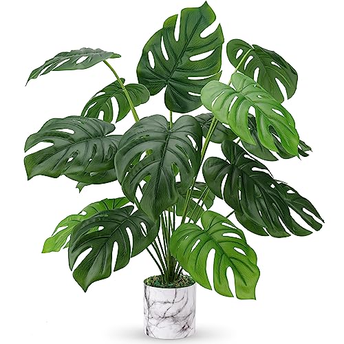 Der Rose 28" Fake Plants Tall Artificial Faux Plants in Pot for Home Farmhouse Bedroom Living Room Decor Indoor