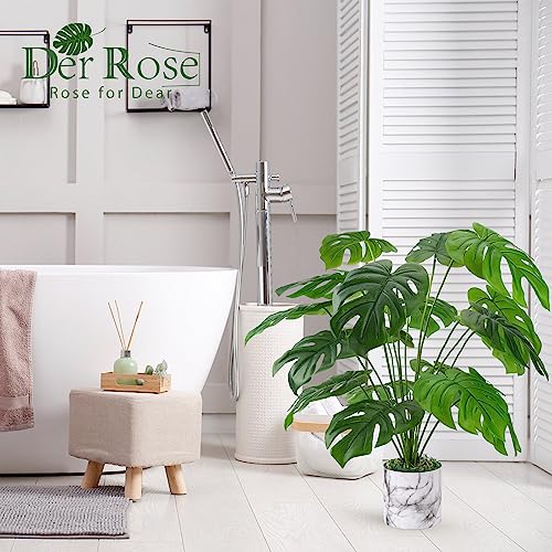 Der Rose 28" Fake Plants Tall Artificial Faux Plants in Pot for Home Farmhouse Bedroom Living Room Decor Indoor