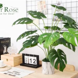 Der Rose 28" Fake Plants Tall Artificial Faux Plants in Pot for Home Farmhouse Bedroom Living Room Decor Indoor