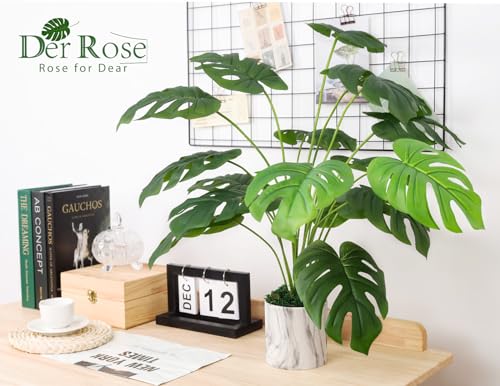 Der Rose 28" Fake Plants Tall Artificial Faux Plants in Pot for Home Farmhouse Bedroom Living Room Decor Indoor