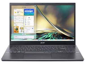 acer 2023 aspire 5 15.6" fhd ips laptop pc 10-core 12th intel core i7-1255u iris xe graphics 16gb ddr4 256gb nvme ssd wifi ax rj-45 bt hdmi webcam thunderbolt 4 backlit kb windows 11 pro w/re usb