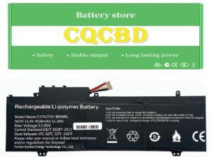 cqcbd 5376275p battery for gateway gwtn141-10bk gwtn141-4 gwtn156-5bl gwtn141-4bl gwtn141-2bl gwtn141-4bk gwtn141-5bk gwtn141-5bl utl-509068-3s nv-509067-3s (11.4v 4500mah/51.3wh