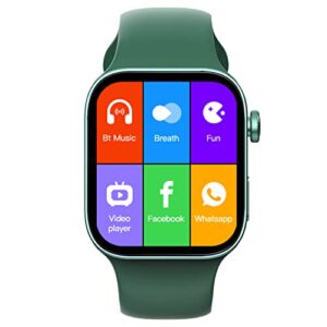 2022 new iwo i8 pro max smart watch for man woman sports fitness gps digital smartwatch for ios android phones call pk series 7 (green)