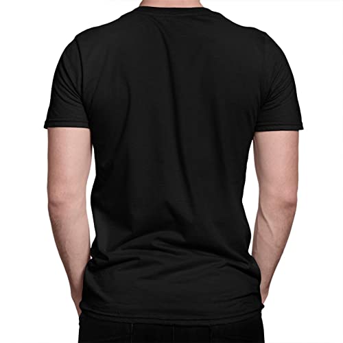 HALAHAI Mens Casual T-Shirt Crew Neck Short Sleeve Cotton Tees Black