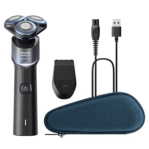 Philips Norelco Exclusive Shaver 5000X, Rechargeable Wet & Dry Shaver with Precision Trimmer and Storage Pouch, X5006/85