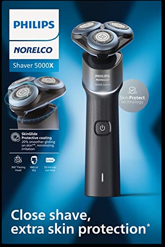 Philips Norelco Exclusive Shaver 5000X, Rechargeable Wet & Dry Shaver with Precision Trimmer and Storage Pouch, X5006/85