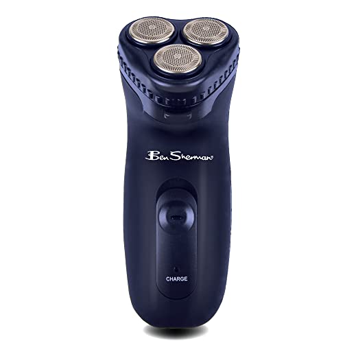 Ben Sherman Shavers for Men Rechargeable Electric Shaver for Men Face, Cordless Rotary Electric Shaver with Pop-Trimmer with Powerful Rotating Heads