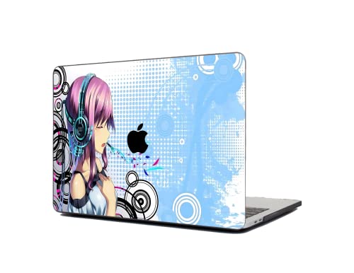 Nekoty Textured Laptop Skins compatible with MacBooks Pro 16" 14" 13" Air 13" 2019-2022 - Singing Anime Girl