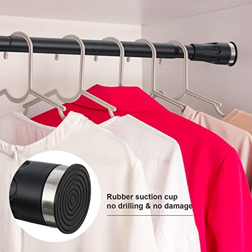 Closet Rods for Hanging Clothes - 30 to 45 inch Adjustable Closet Poles for Hanging Clothes No Drilling, Stainless Steel Heavy Duty Clothes Rod for Closet, Wardrobes