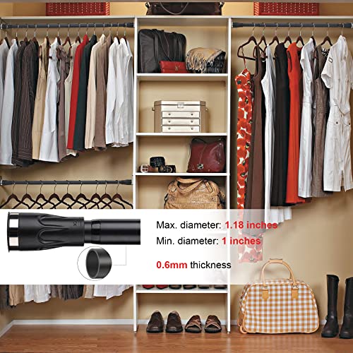 Closet Rods for Hanging Clothes - 30 to 45 inch Adjustable Closet Poles for Hanging Clothes No Drilling, Stainless Steel Heavy Duty Clothes Rod for Closet, Wardrobes