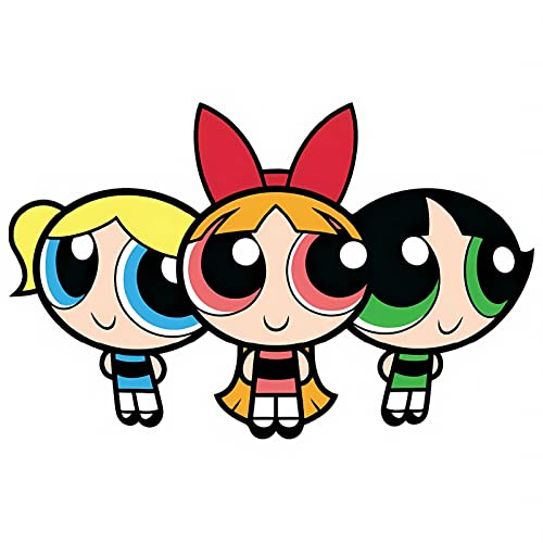 Three Powerpuff-Girl Car Sticker Funny Decal Vinyl Sticker for Cars/Laptops