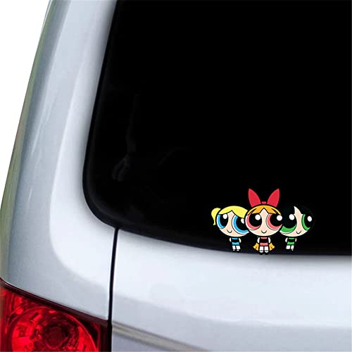 Three Powerpuff-Girl Car Sticker Funny Decal Vinyl Sticker for Cars/Laptops