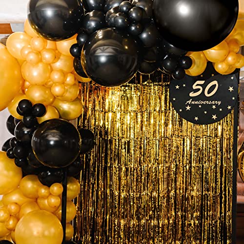 RUBFAC 36in Black Giant Balloons, 5pcs Black Latex Helium Balloons for Birthday Party Photo Shoot Wedding Baby Shower Decoration