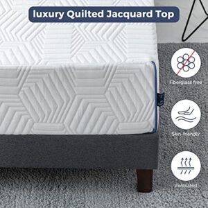 IULULU California King Mattress 12 Inch, Cooling Gel Infused Memory Foam Mattresses Medium Firm Mattress in a Box Regulates Temperature, Made in USA, 84''×72''