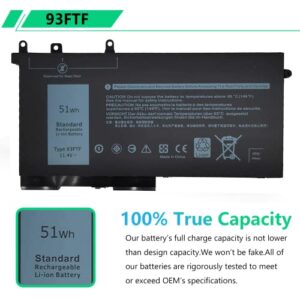 11.4V 51Wh 93FTF Laptop Battery for Dell Latitude 5580 5590 5591 5480 5490 5491 5280 5288 5488 5495 E5280 E5480 E5580 Precision 15 3520 3530 GJKNX D4CMT 3DDDG 083XPC 83XPC 4YFVG