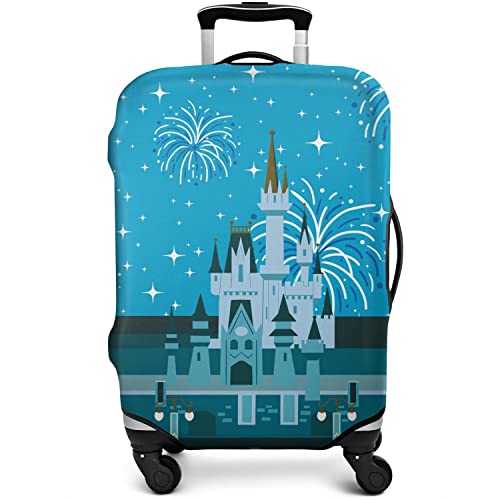 dicilly Luggage Covers for Suitcase Fashion Castle Firework Suitcase Cover Baggage Covers Fit 25-28 Inch Luggage