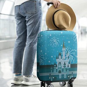 dicilly Luggage Covers for Suitcase Fashion Castle Firework Suitcase Cover Baggage Covers Fit 25-28 Inch Luggage