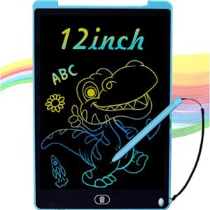 NOBES Drawing Pad for Kids Toys Age 3+, Colourful LCD Writing Tablet for Kids, 12-inch Drawing Tablet with Lock Key, Christmas Birthday Gifts