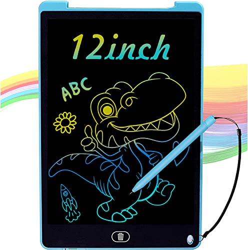 NOBES Drawing Pad for Kids Toys Age 3+, Colourful LCD Writing Tablet for Kids, 12-inch Drawing Tablet with Lock Key, Christmas Birthday Gifts