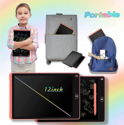 NOBES Drawing Pad for Kids Toys Age 3+, Colourful LCD Writing Tablet for Kids, 12-inch Drawing Tablet with Lock Key, Christmas Birthday Gifts