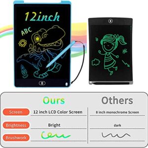 NOBES Drawing Pad for Kids Toys Age 3+, Colourful LCD Writing Tablet for Kids, 12-inch Drawing Tablet with Lock Key, Christmas Birthday Gifts