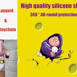 Rvesce [2Pack] Cute Airpod Case for Airpod 2/1,Funny Fun Kawaii Fashion Cartoon 3D Case for AirPods 1&2nd with Cleaner kit&Keychain and Lanyard for Kids Women Men