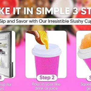 Slushy Maker Cup - TikTok Frozen Magic Quick Smoothie Cup- With Free Popsicle Mold , Sponge & Cleaning brushes , Bottle with 2 in 1 Straw - Squeeze Icy Frozen Slushie Cup - Cooling Slushie for Smoothies -Green