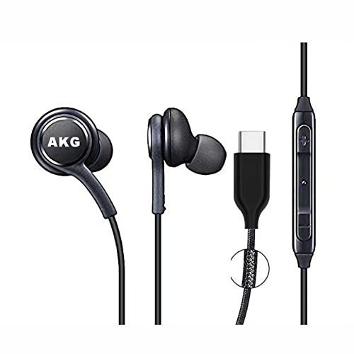 2023 New Stereo Headphones for Samsung Galaxy S23 Ultra Galaxy S22 Ultra S21 Ultra S20 Ultra, Galaxy Note 10+ - Designed by AKG - with Microphone and Volume Remote Control Type-C Connector - Black