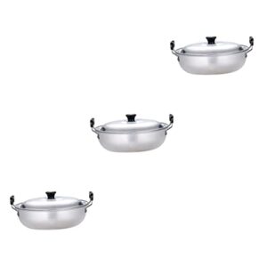 ganazono instant noodle pots cooking pot mini pan mini saucepan 3pcs small aluminum pan ramen pot soup pot plastic mini korean noodle pot korean ramen pot biryani cooking pot