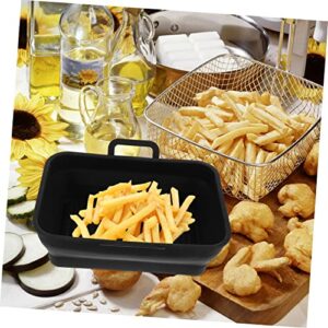 KICHOUSE 2pcs Air Fryer Liner Portable Air Fryer Oven Air Fryer Silicone Bakeware Baking Pan Basket Inner Pot for Air Fryer Air Fryer Parchment Paper Portable Pot Mat Air Fryer Inner Pad