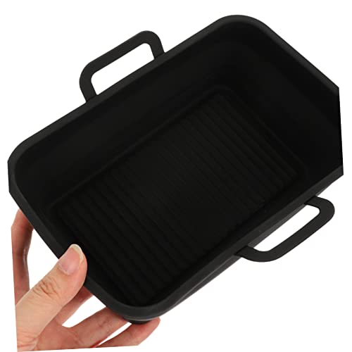 KICHOUSE 2pcs Air Fryer Liner Portable Air Fryer Oven Air Fryer Silicone Bakeware Baking Pan Basket Inner Pot for Air Fryer Air Fryer Parchment Paper Portable Pot Mat Air Fryer Inner Pad