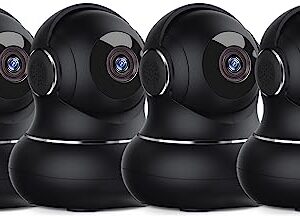 Indoor Security Camera, Litokam Cameras for Home Security with 360°Motion Detection, WiFi Camera Indoor for Baby/Elder/Dog, Pet Camera with Phone APP, IR Night Vision, 2-Way Audio, 4Pack