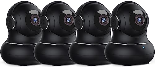 Indoor Security Camera, Litokam Cameras for Home Security with 360°Motion Detection, WiFi Camera Indoor for Baby/Elder/Dog, Pet Camera with Phone APP, IR Night Vision, 2-Way Audio, 4Pack