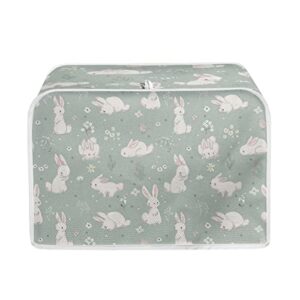 chaqlin 4 slice toaster cover decorative bread machine accessories green rabbit pattern bread oven covers dustproof