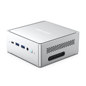 minisforum nab5 mini pc 12th gen core i5-12450h(8c/12t) mini computer 16g ram+512g ssd, expandable hdd slot, hdmi×2+usb-c×2 4k@60hz outputs, intel uhd graphics desktop computer