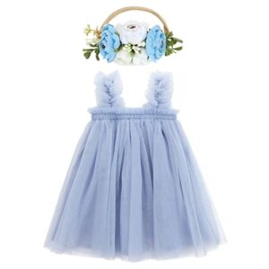 easter gift for baby girls infant wedding flower dresses newborn blue cake wild tutu birthday dresses for baby girls b dusty blue 9 months