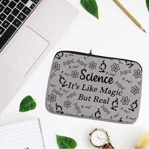 ENSIANTH Science Gift Scientist Gift It’s Like Magic,But Real Laptop Sleeve Science Teacher Gift Biologist Graduation Gift (Science Magic LS)