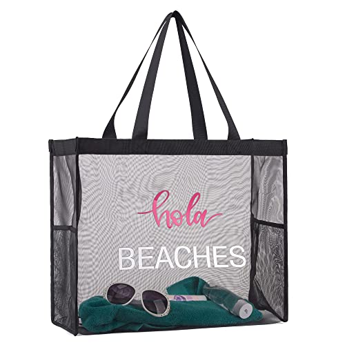 Montana West Beach Totes Bags for Women Beach Essentials for Vacation Large Pool Bag Outdoor Tote Bag portable travel bag beach sports handbag Reusable Shopping Bags MWC-133BK