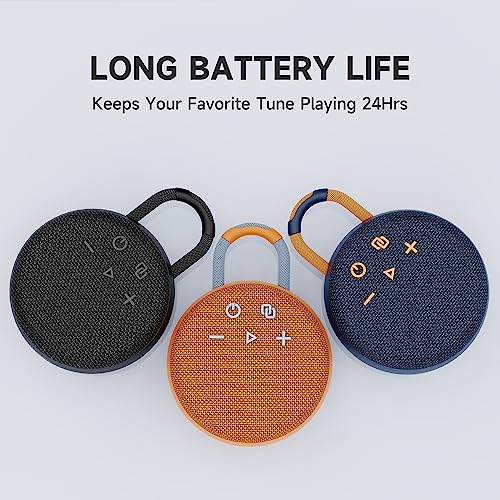 Bluetooth Speakers,MusiBaby Speakers,Waterproof Speaker,Portable Speaker,Dual Pairing,Bluetooth 5.2,Loud Stereo,Booming Bass,1500 Mins Playtime for Home,Travel,Pool,Shower Speaker(Navy Blue)