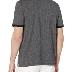 Calvin Klein Men's Jacquard Refined Polo, Black Beauty