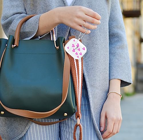 Case for Airpod Case 2nd Generation,Airpod Case 1st Generation,Pink Heart Cute Airpods Case,Kawaii Airpod Case Cute Cover with Keychain (Pink Heart 1st/2nd Case)