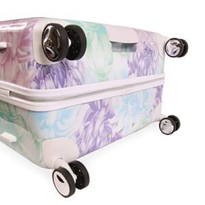 Fila Women's Luggage Hardside Spinner, Purple Floral, Check-in 29"