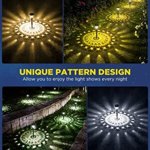 ornesign Ultra Bright Solar Outdoor Lights Decorative 10 Pack, 100% Faster Charge Solar Pathway Garden Lights Up to 12H Auto On/Off, Solar Lights Outdoor Waterproof for Walkway Yard Lawn